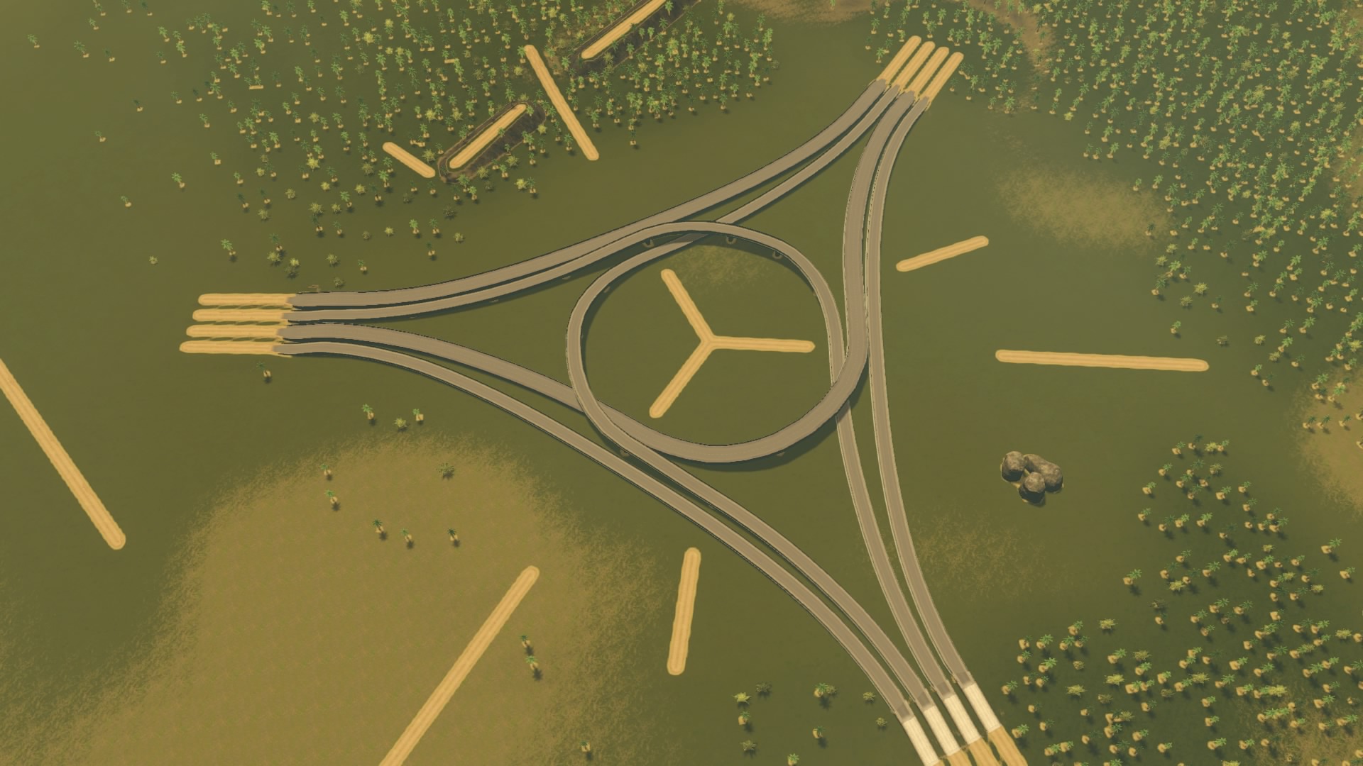 5分岐 Pinavia 型 junction の作成 | Cities:Skylines 街づくりコンテスト